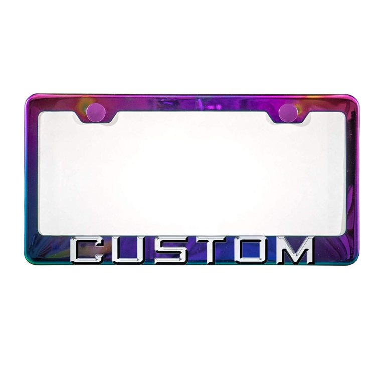 3D Lettering Chrome License Plate Frames - FRAMEAI.COM