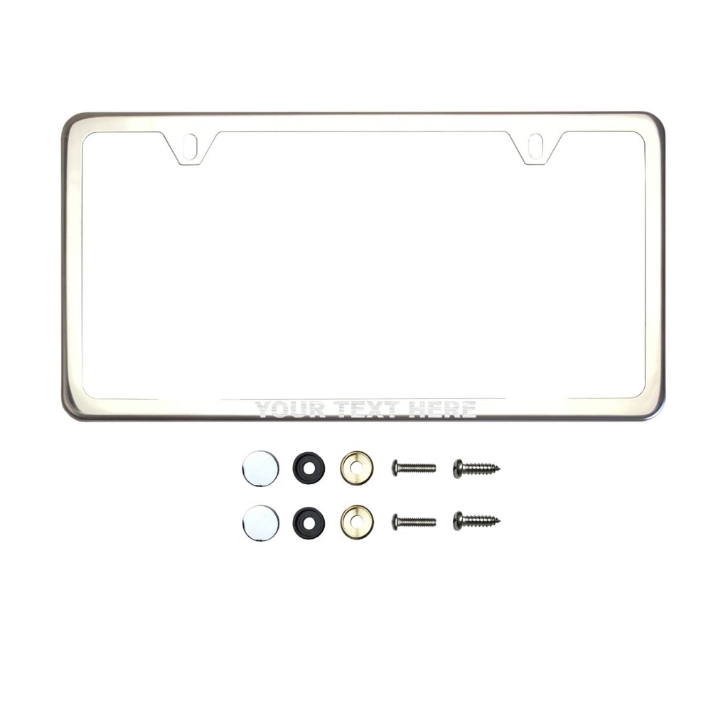 Customize 2 Hole Slim License Plate Frames - FRAMEAI.COM