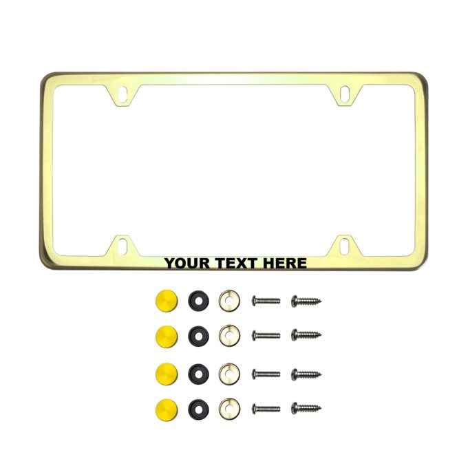 Customize 4 Hole Slim License Plate Frames - FRAMEAI.COM